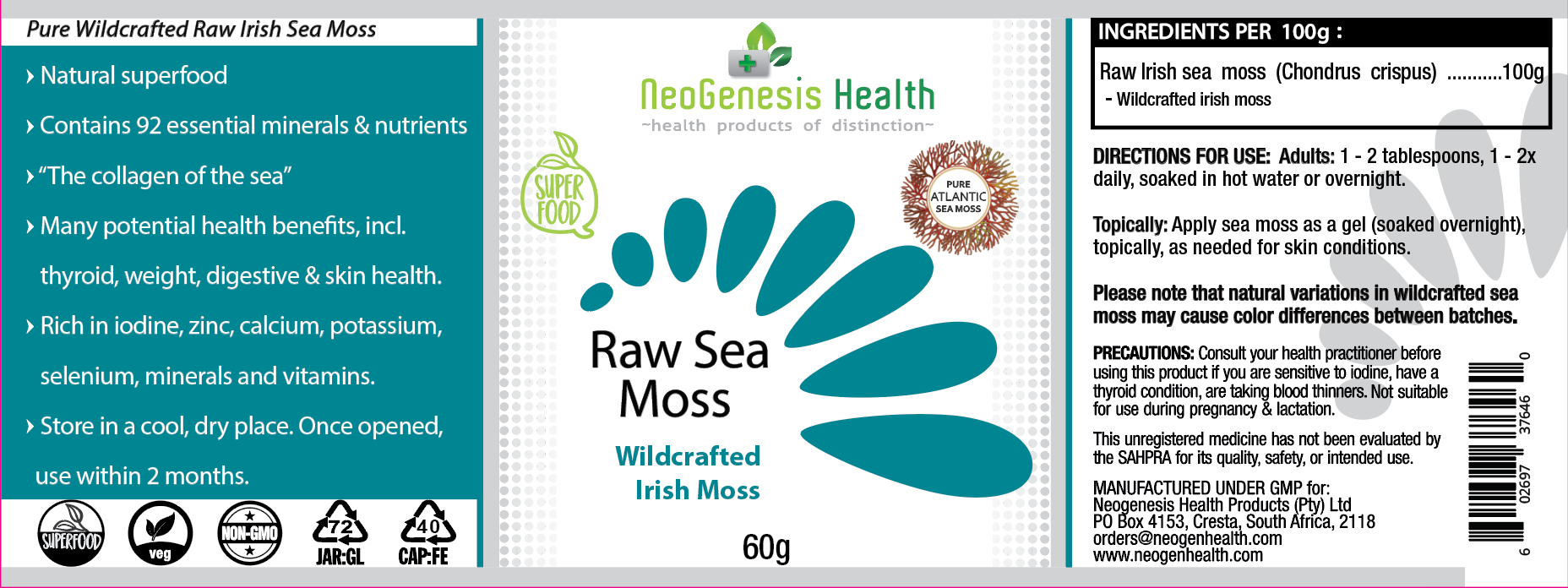 Raw Sea Moss 60g